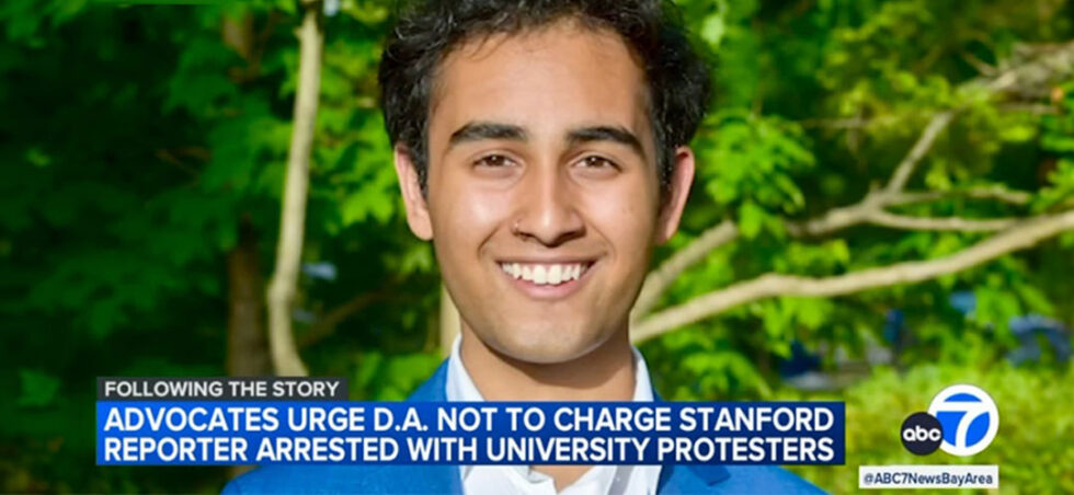 Arrest of Stanford student journalist covering barricaded pro ...